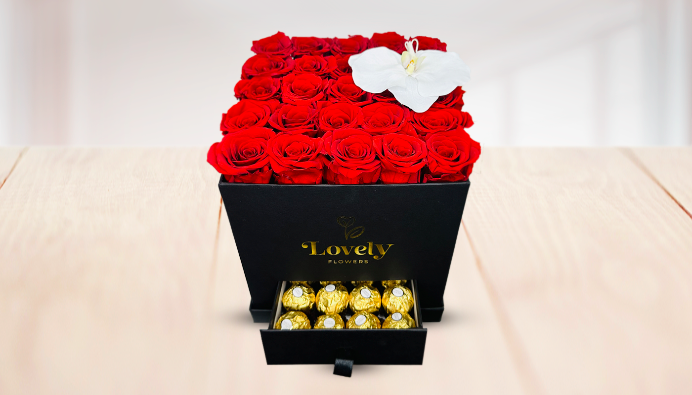 Drawer Eternal Roses Box – Lovely Flowers