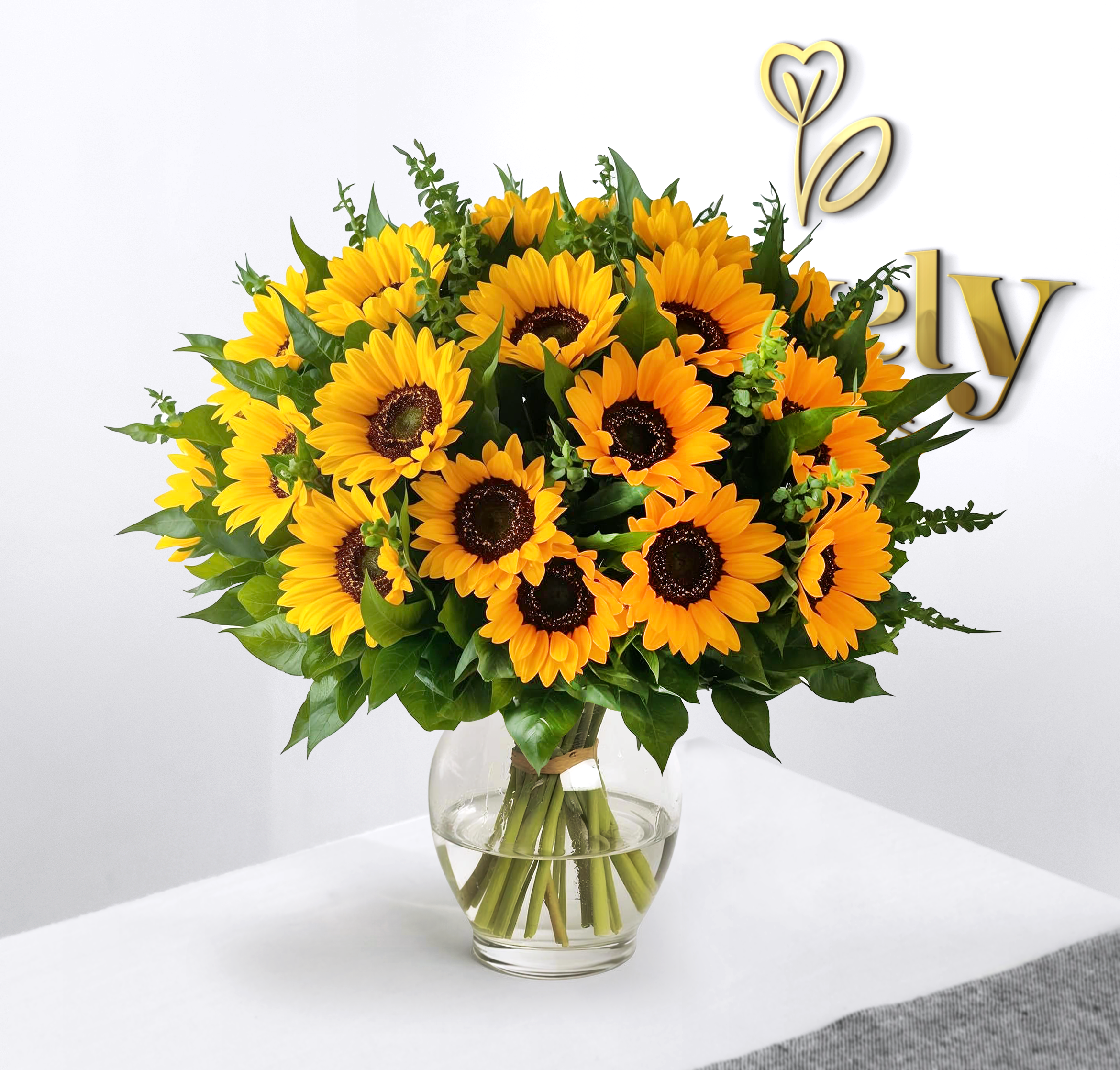 Sunflower Bliss Vase – Lovely Flowers